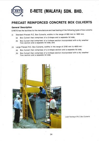 RC Box Culverts - Erete Malaya Sdn Bhd